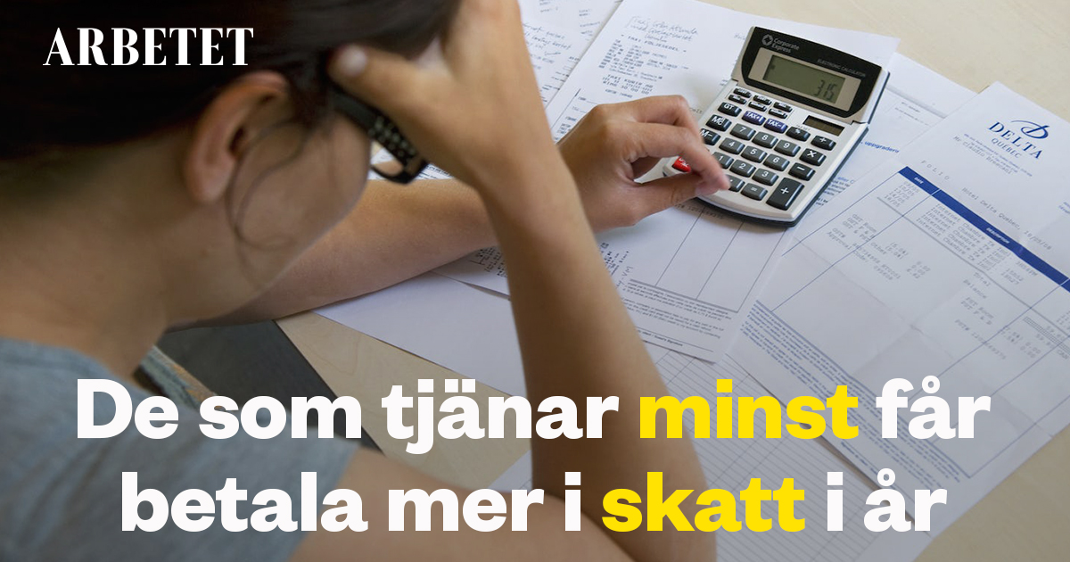 Högavlönade får 1 000 kronor lägre skatt i månaden – Arbetet