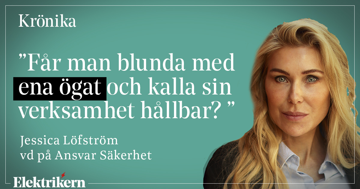 Får man blunda med ena ögat och kalla sin verksamhet hållbar? – Arbetet