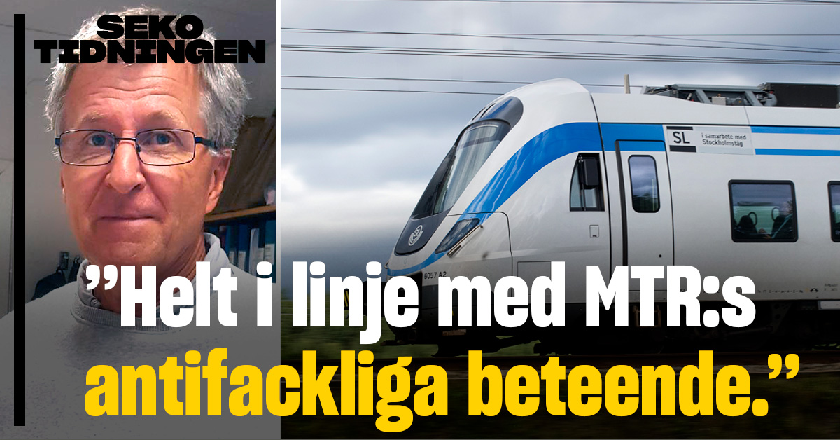 MTR säger upp Sekos fackliga på Stockholms pendeltåg – Arbetet