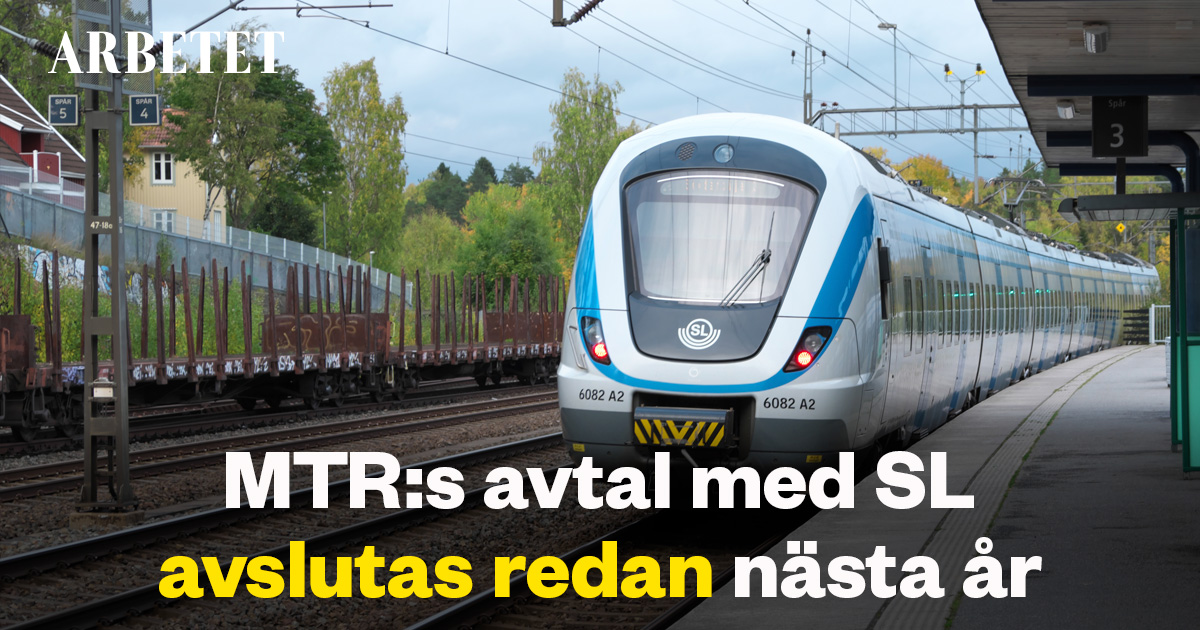 MTR:s avtal med SL avslutas i förtid – ny operatör tar över redan nästa ...