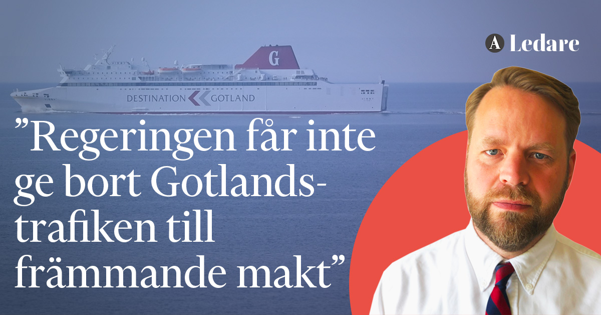 Regeringen ger bort Gotlandstrafiken till främmande makt – Arbetet