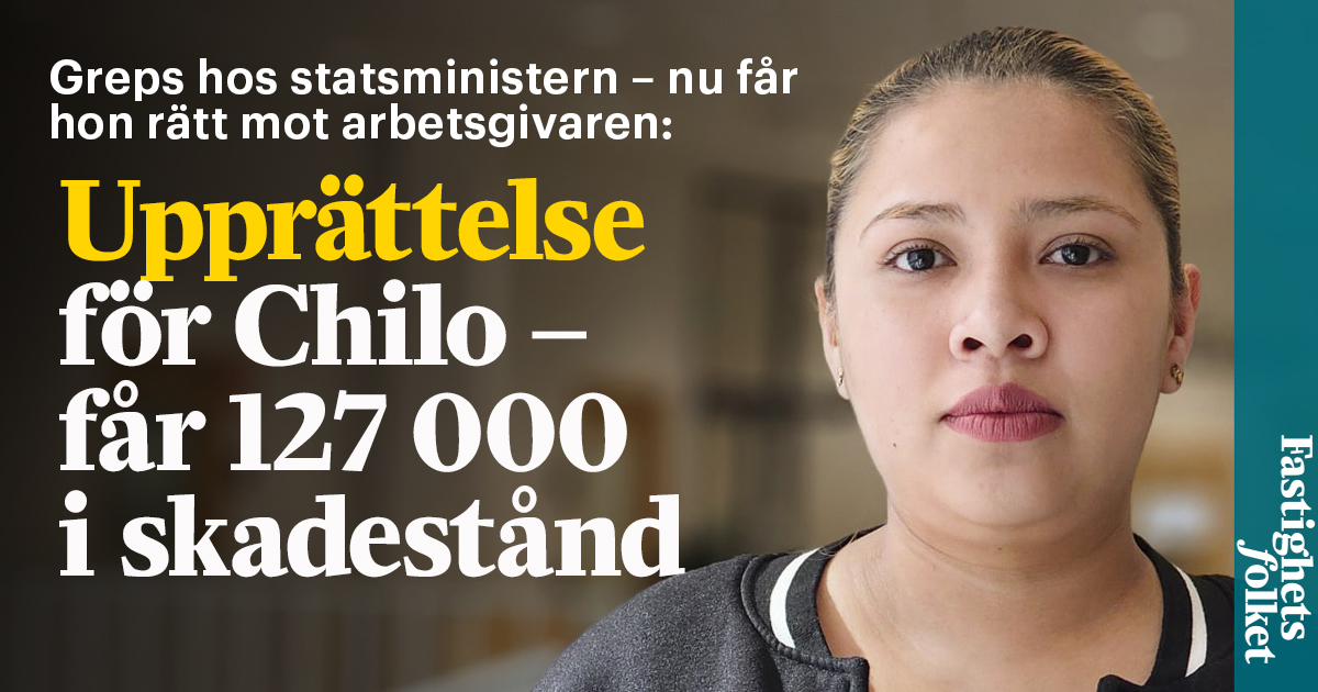 Städaren Chilo greps hos statsministern – nu får hon skadestånd från sin arbetsgivare – Arbetet