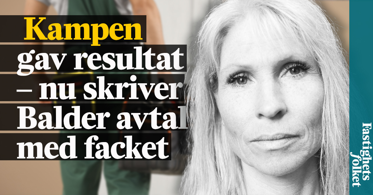 Nytt kollektivavtal för 100 fastighetsskötare på Balder – Arbetet