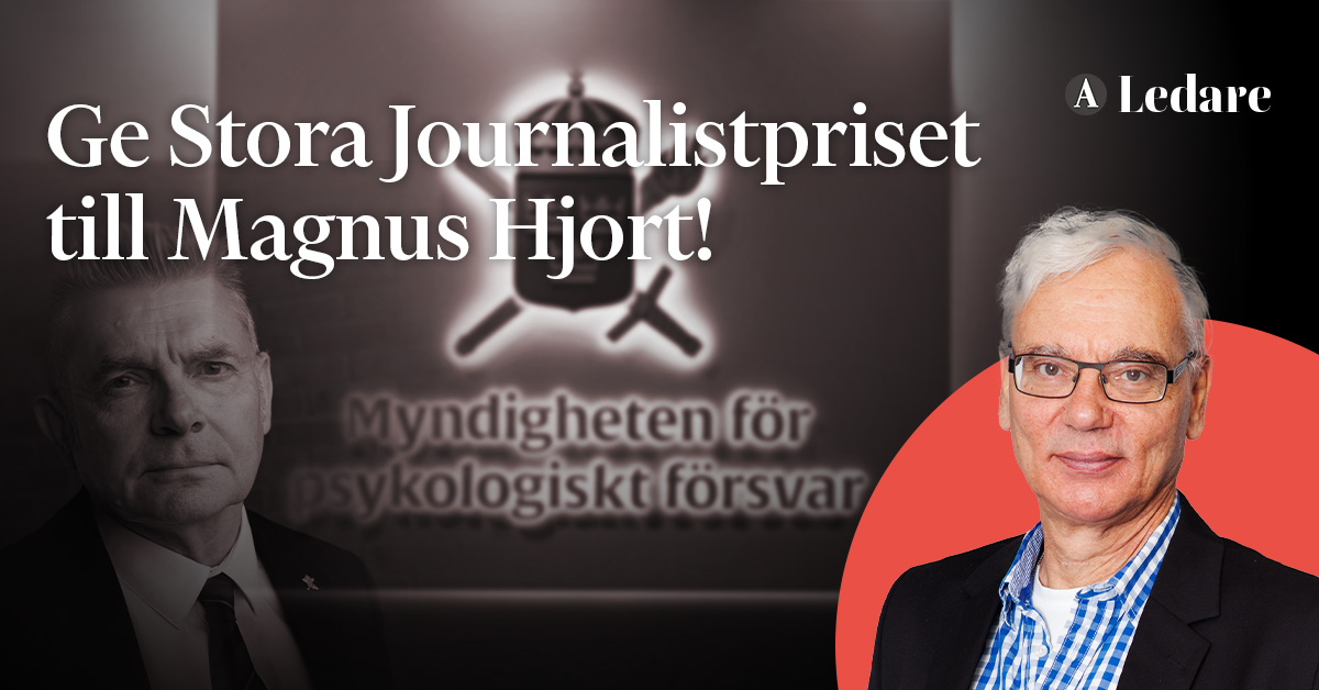 Ge Stora Journalistpriset till Magnus Hjort! – Arbetet