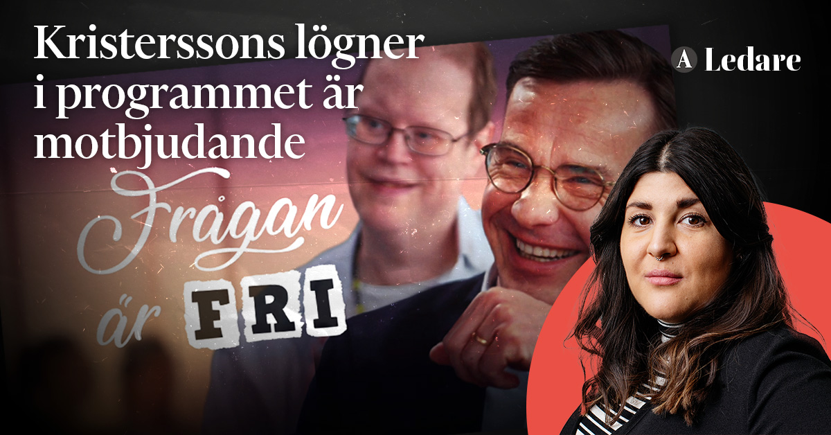 Ulf Kristerssons motbjudande lögner i SVT:s Frågan är fri – Arbetet