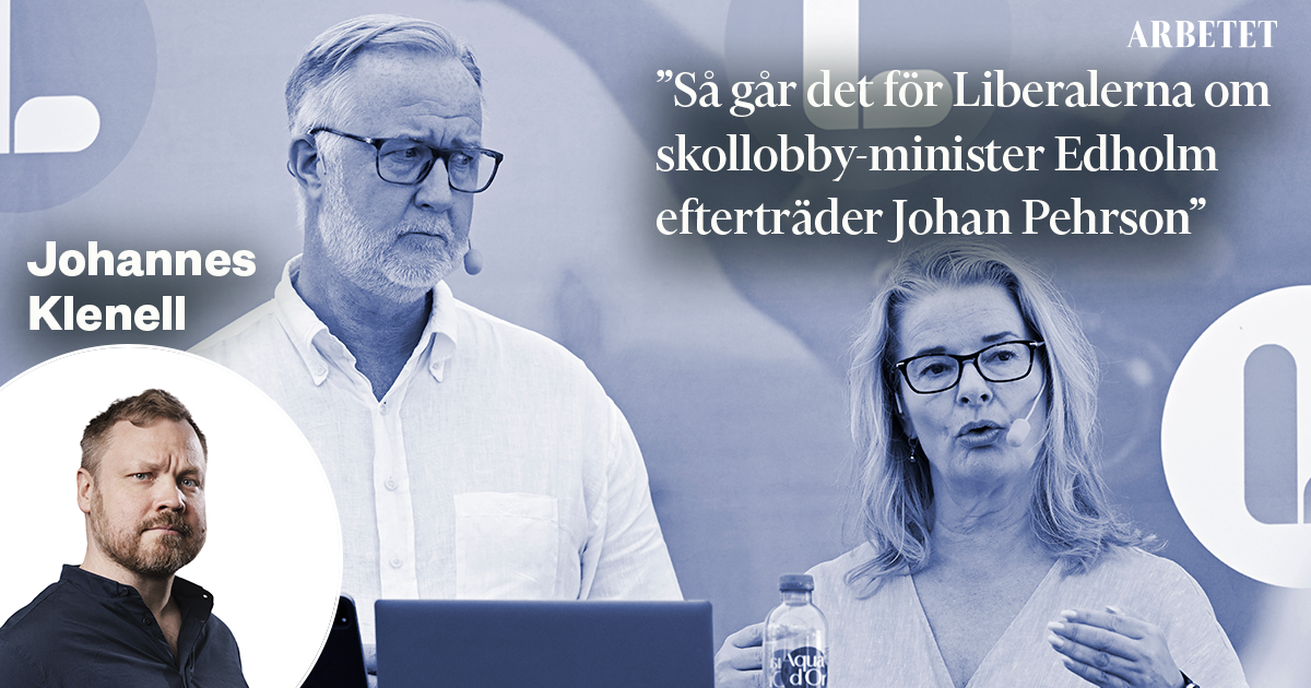 Så går det för Liberalerna om skollobby-minister Edholm efterträder ...